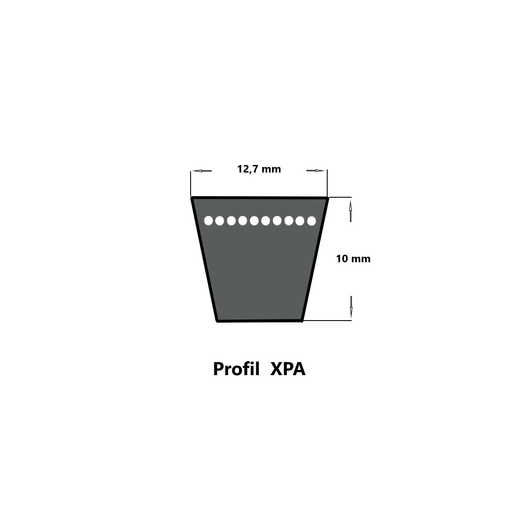 Keilriemen Profil XPA (12,7x10 mm) | Gezahnt DIN 7753